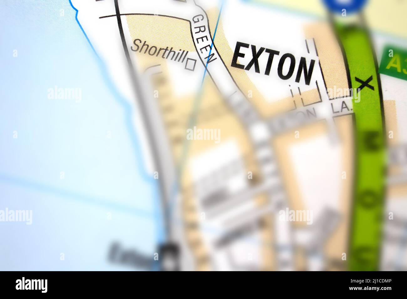 Exton village - Devon, United Kingdom colour atlas map and town plan ...
