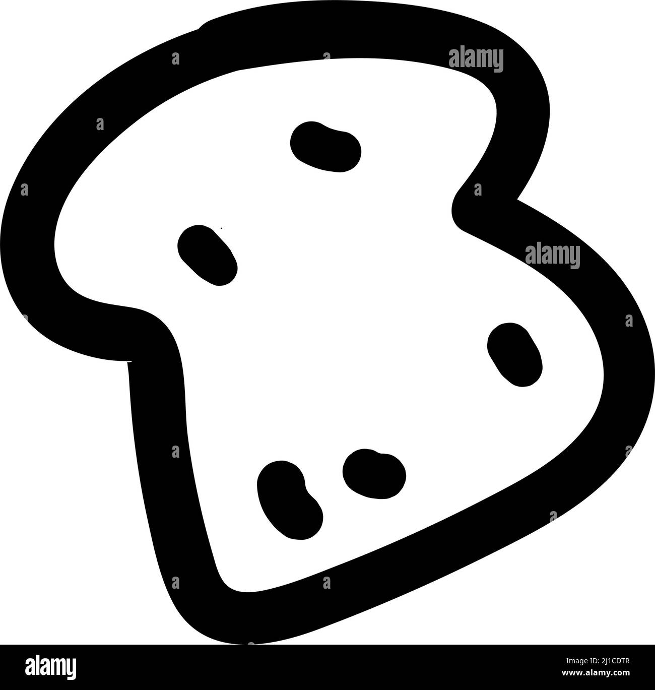 Isolated slice of bread icon flat design Vector Stock Vector Image ...
