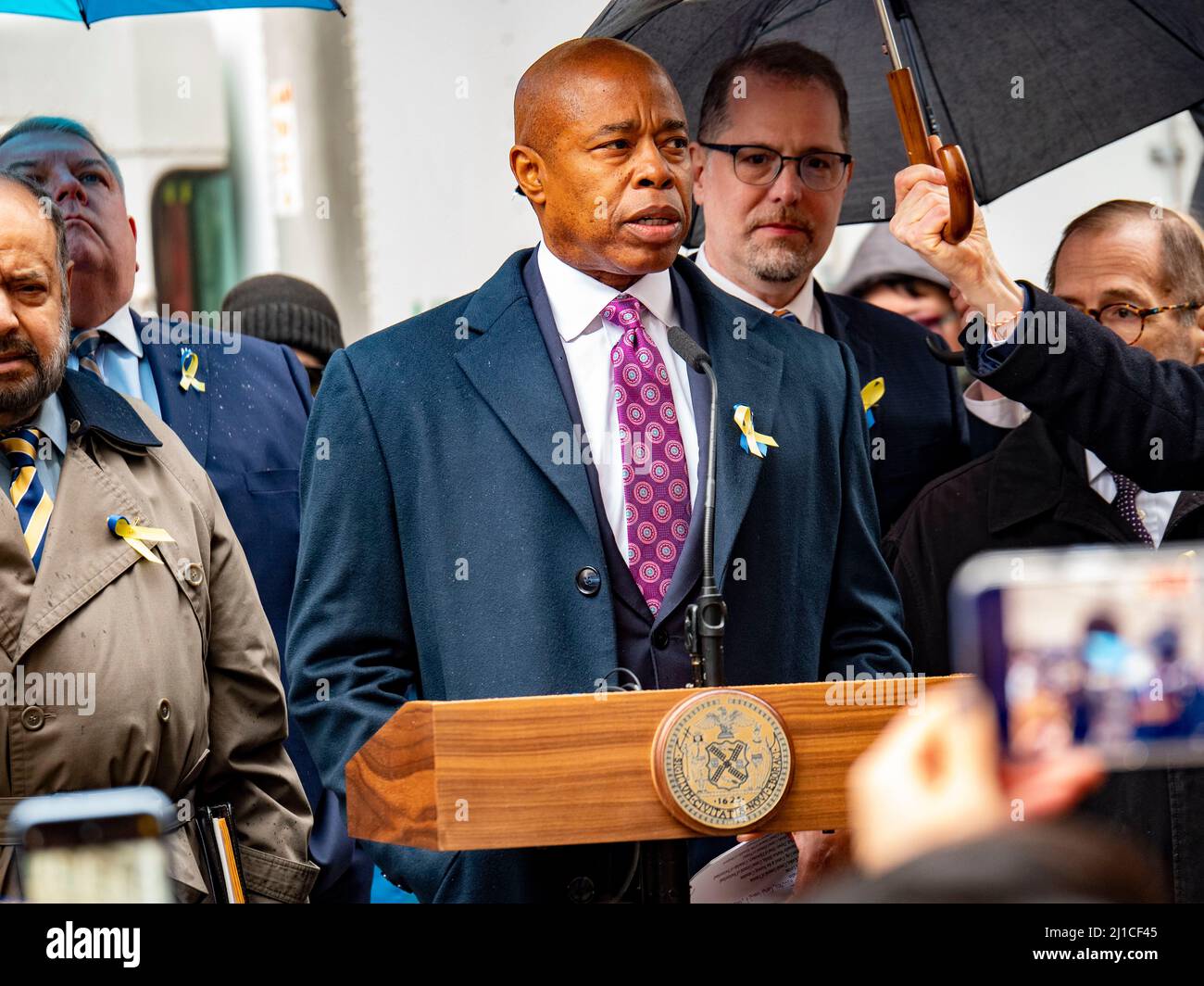 New York, New York, USA. 23rd Mar, 2022. NYC Mayor Eric Adams and the ...