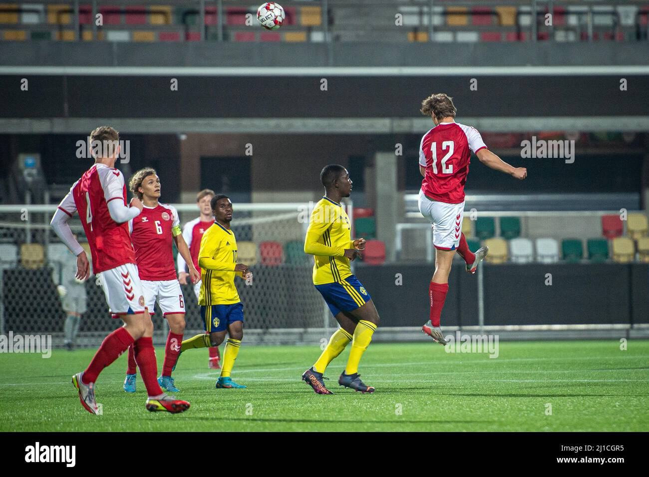Silkeborg, Denmark. 23rd, March 2022. Gustav Wagner (12) of Denmark and ...