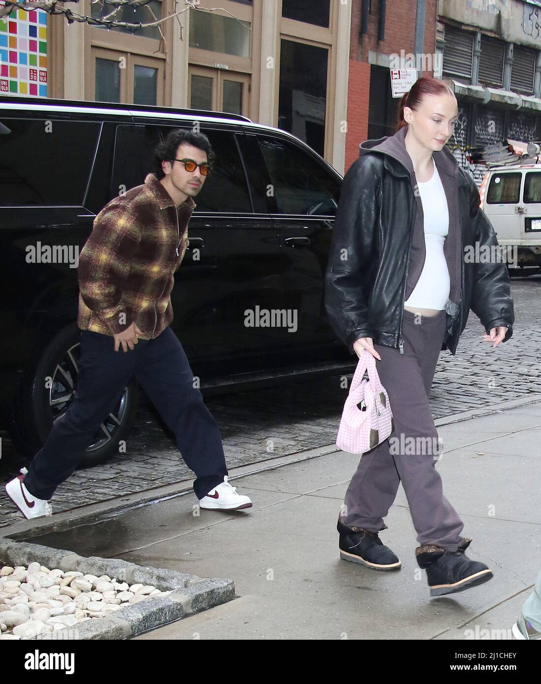 New York, NY, USA. 24th Mar, 2022. Joe Jonas and Sophie Turner seen in ...