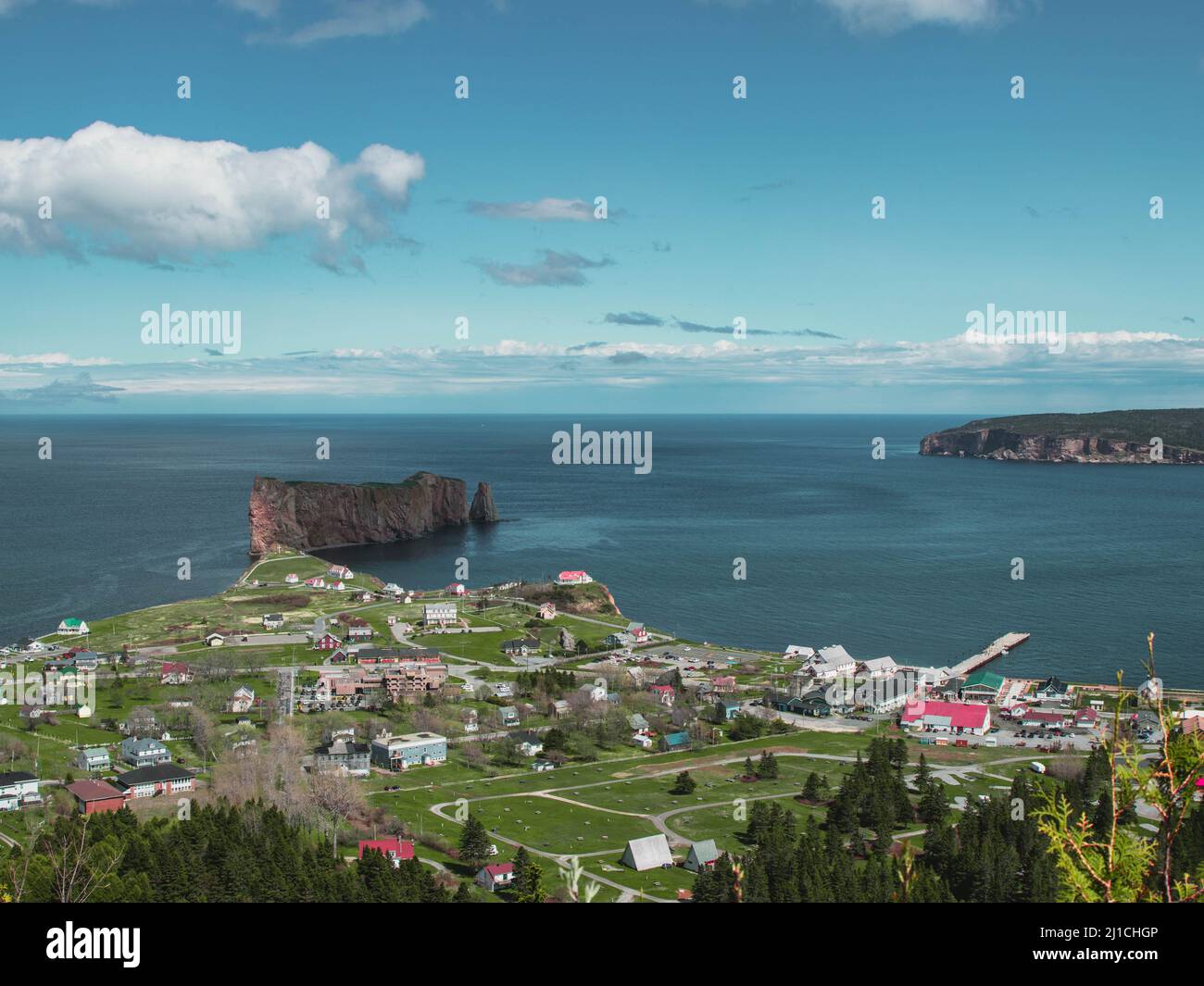 An aerial view of the Gaspe Peninsula in Canada Stock Photo - Alamy