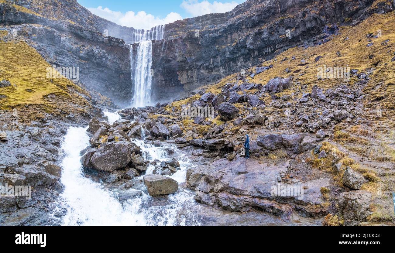 Faroe island waterfall hi-res stock photography and images - Alamy