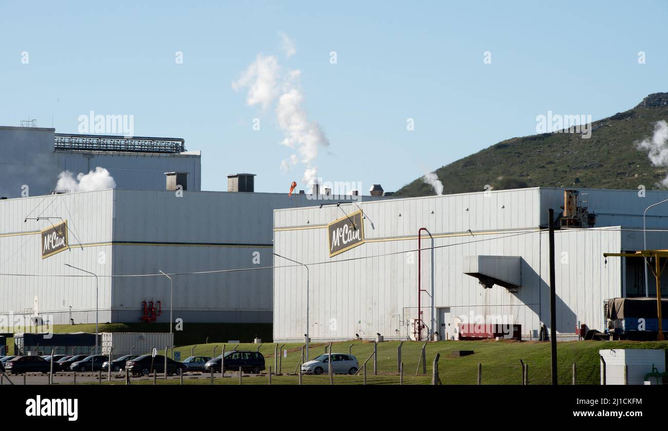 Balcarce, Argentina. 12th Mar, 2022. View of the site of a McCain ...