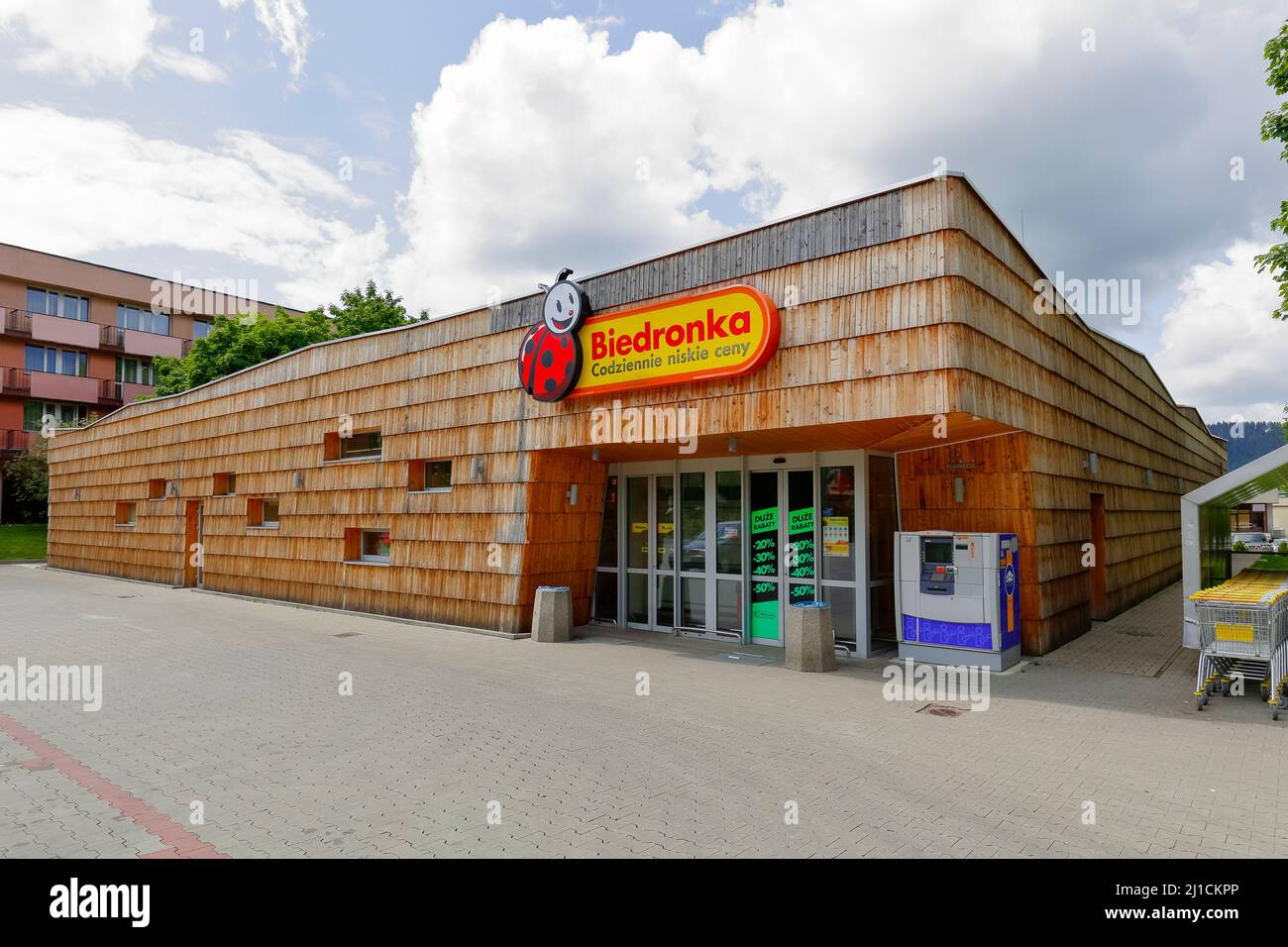 Zakopane, Poland - June 20, 2015: Modern building of retail store ...