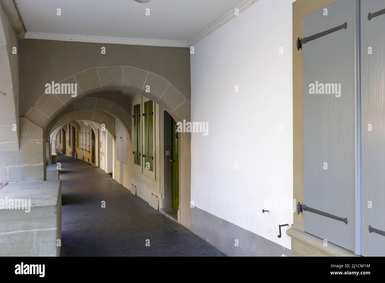 Bern, Switzerland - September 13, 2015: Along the streets, at the ...