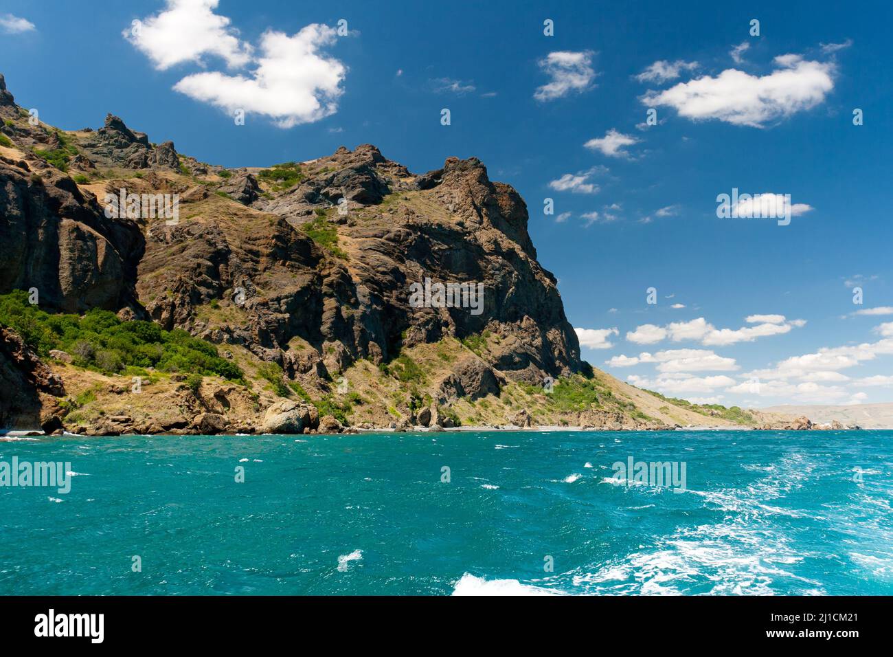 Beautiful summer landscape with the seaside Stock Photo - Alamy