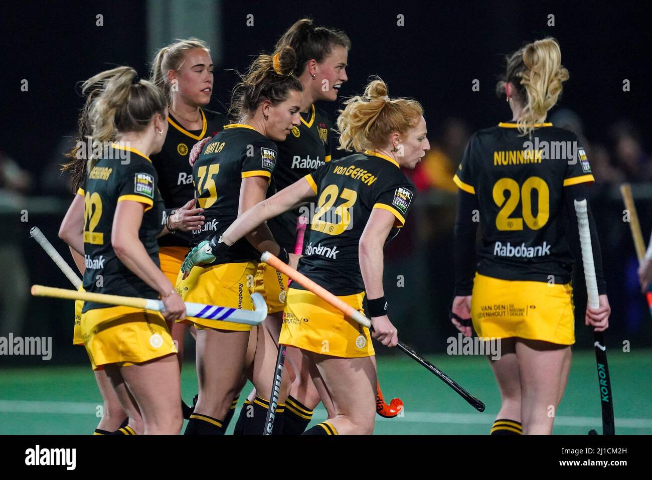 ROTTERDAM, 24-02-2022, Hockey Hoofdklasse Dames , Victoria - Den Bosch ...