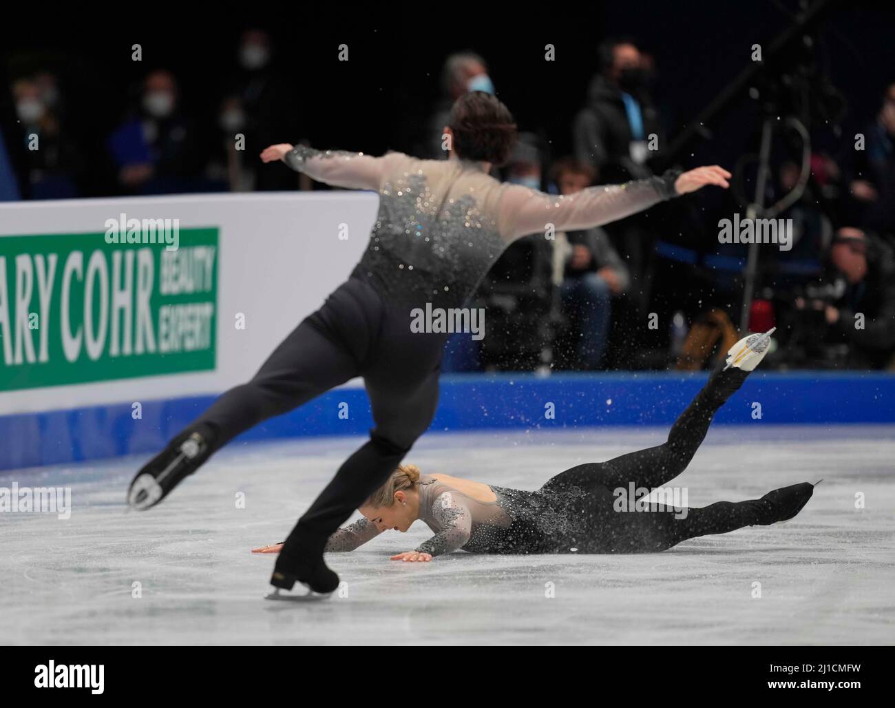 Sud de France Arena, Montpellier, France. 24th Mar, 2022. Ashley Cain ...