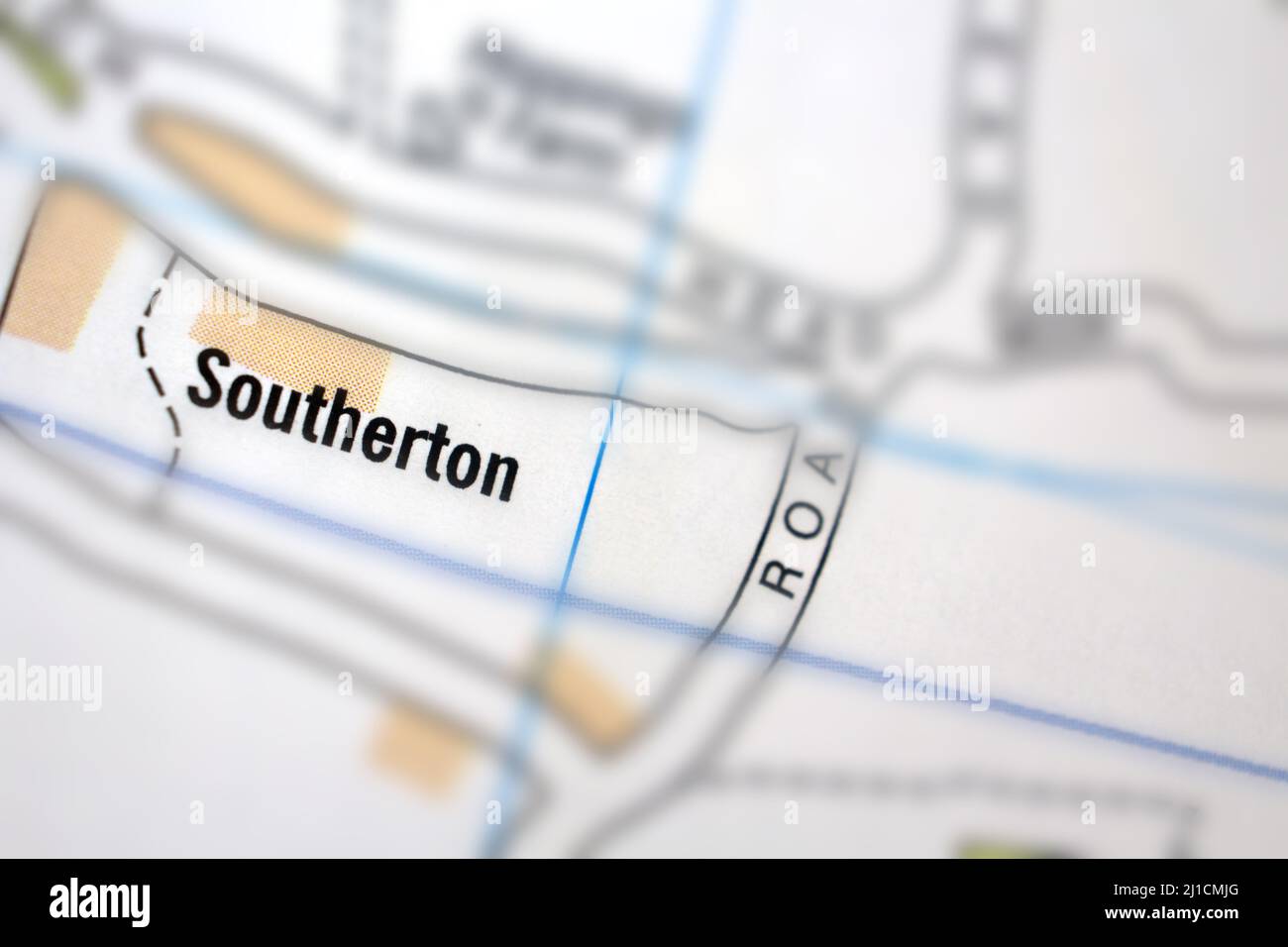 Southerton village - Devon, United Kingdom colour atlas map and town ...