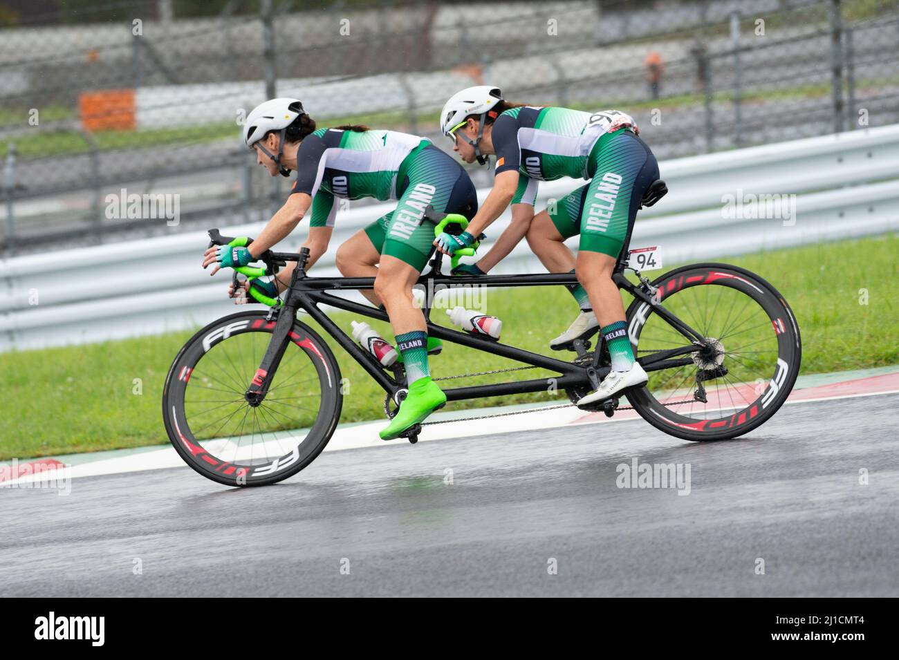 Katie-George Dunlevy and Eve McCrystal of Ireland during the blind ...