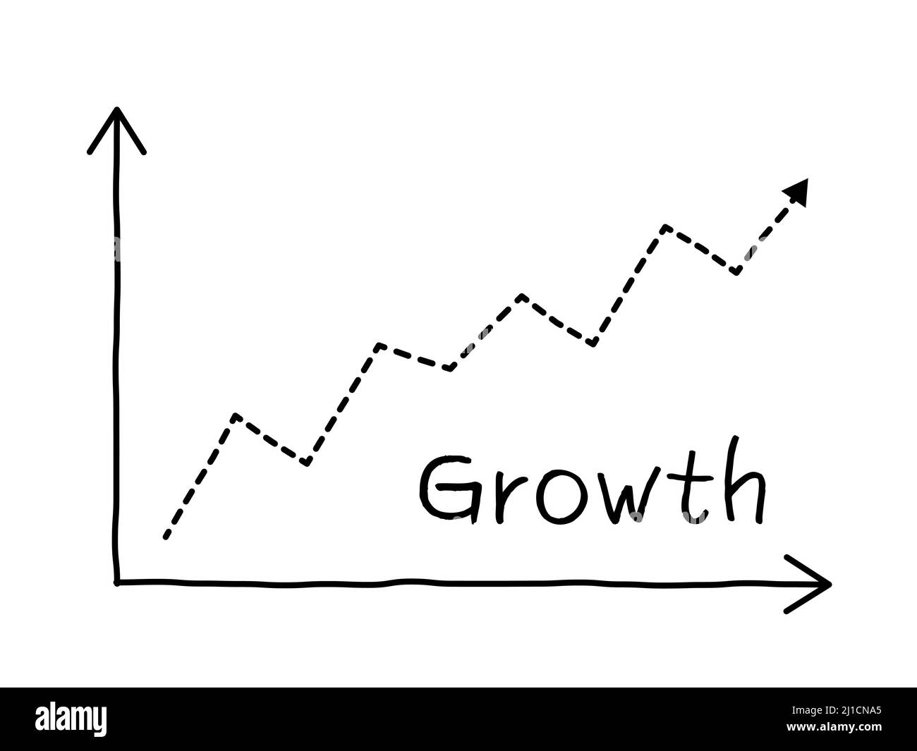 Doodle drawing growth line chart Stock Vector Image & Art - Alamy