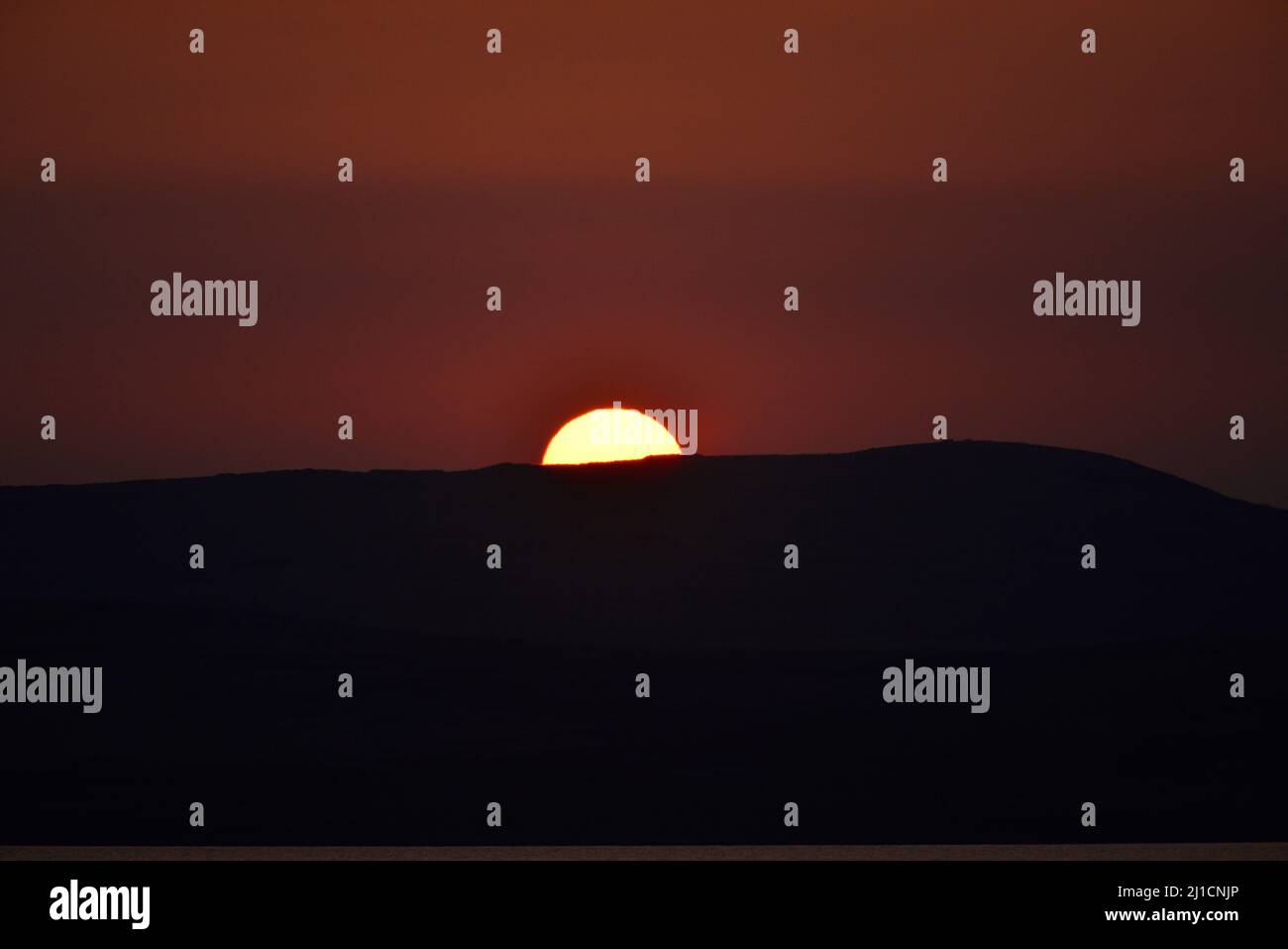 Sunset over loch Glow Perthshire Stock Photo - Alamy