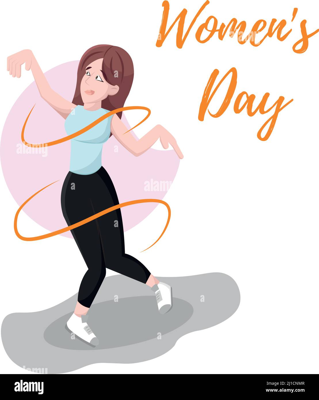 Isolated happy woman dancing Women day Vector Stock Vector Image & Art ...