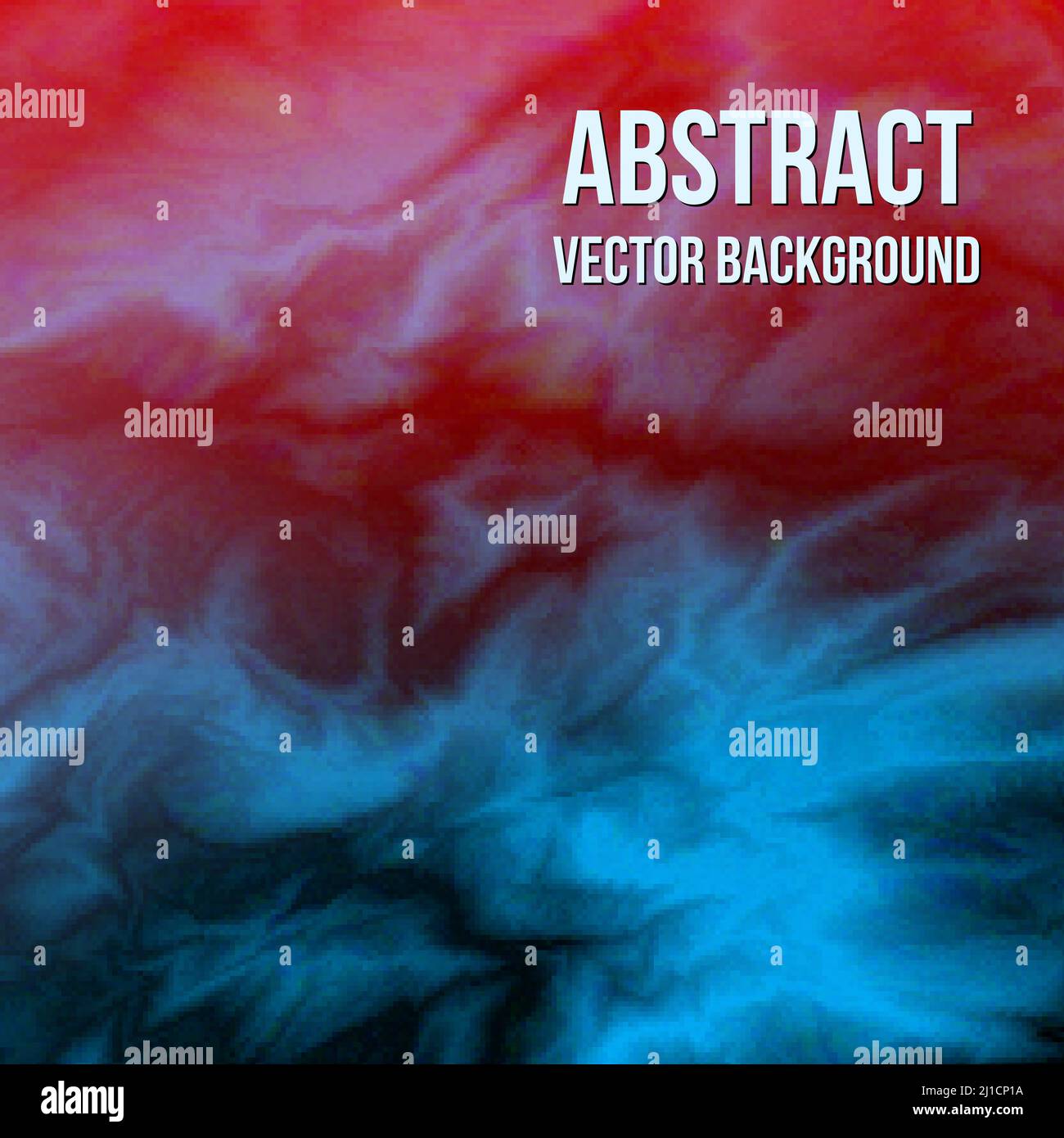 Red blue diffusion marble texture glitch vector background. Smooth ...