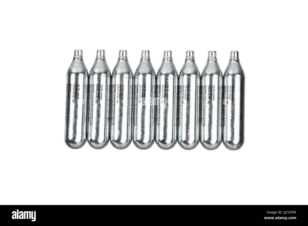 Soda Chargers with carbon dioxide for making gas in water, isolated on ...