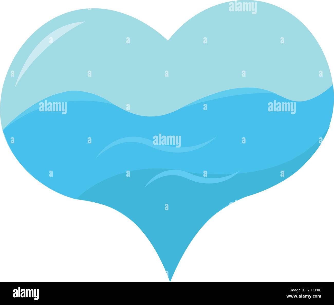 Isolated heart shape drop of water flat design Vector Stock Vector ...