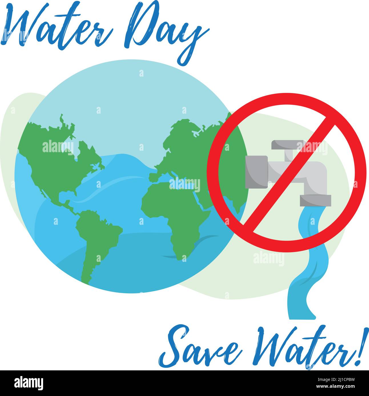 Earth globe with a water faucet Save water Vector Stock Vector Image ...