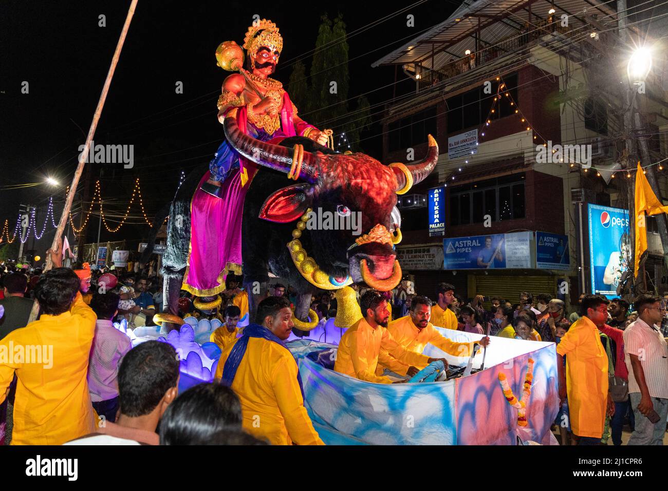 Tableau showcasing Yama the Hindu God of Death and Justice at the ...