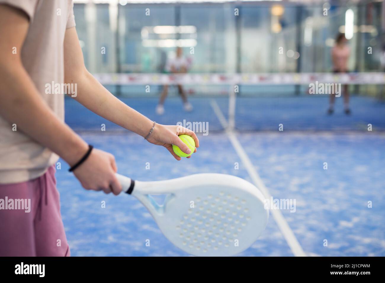 Image of a padel racket and a ball Stock Photo - Alamy