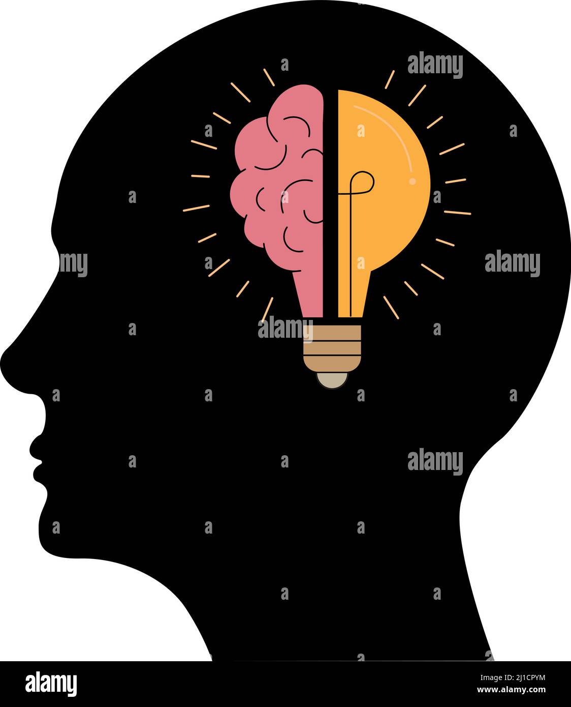 Human head vector ideas Stock Vector Images - Alamy
