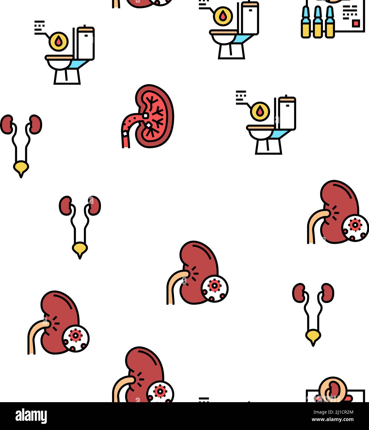 Nephritis Kidneys Vector Seamless Pattern Stock Vector Image & Art - Alamy