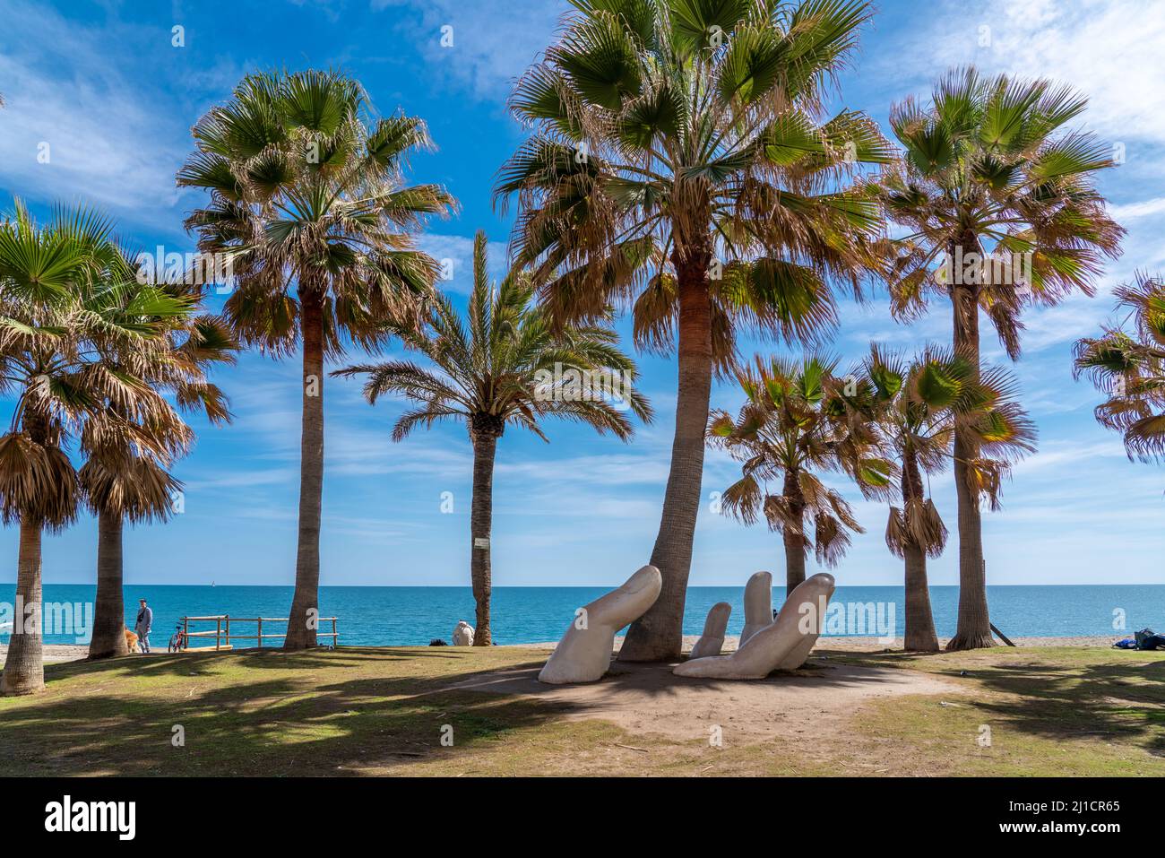 The Open Hand sculpture by Charo Garcia erected in 2015 and embedded in ...