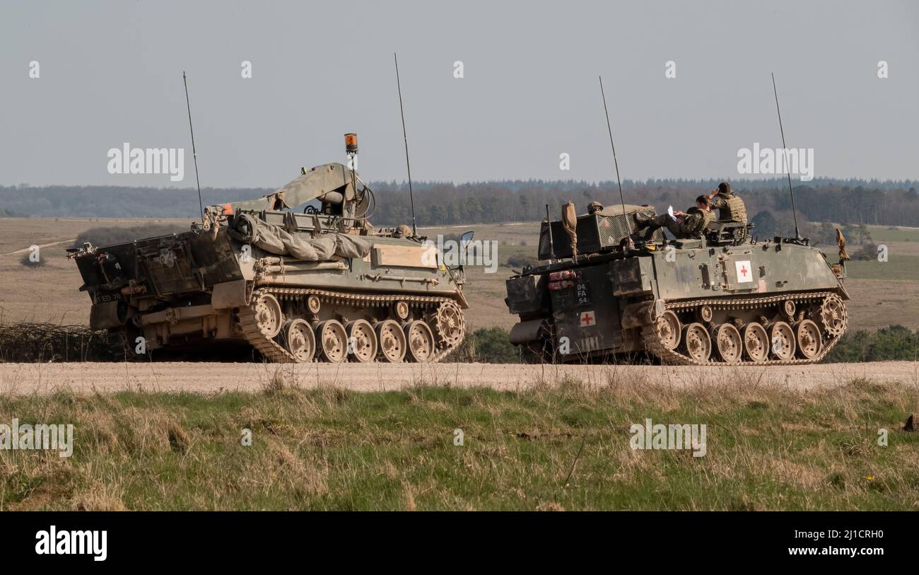 FV434 British Army (REME) Bulldog Armoured Repair Vehicle with 3-ton ...