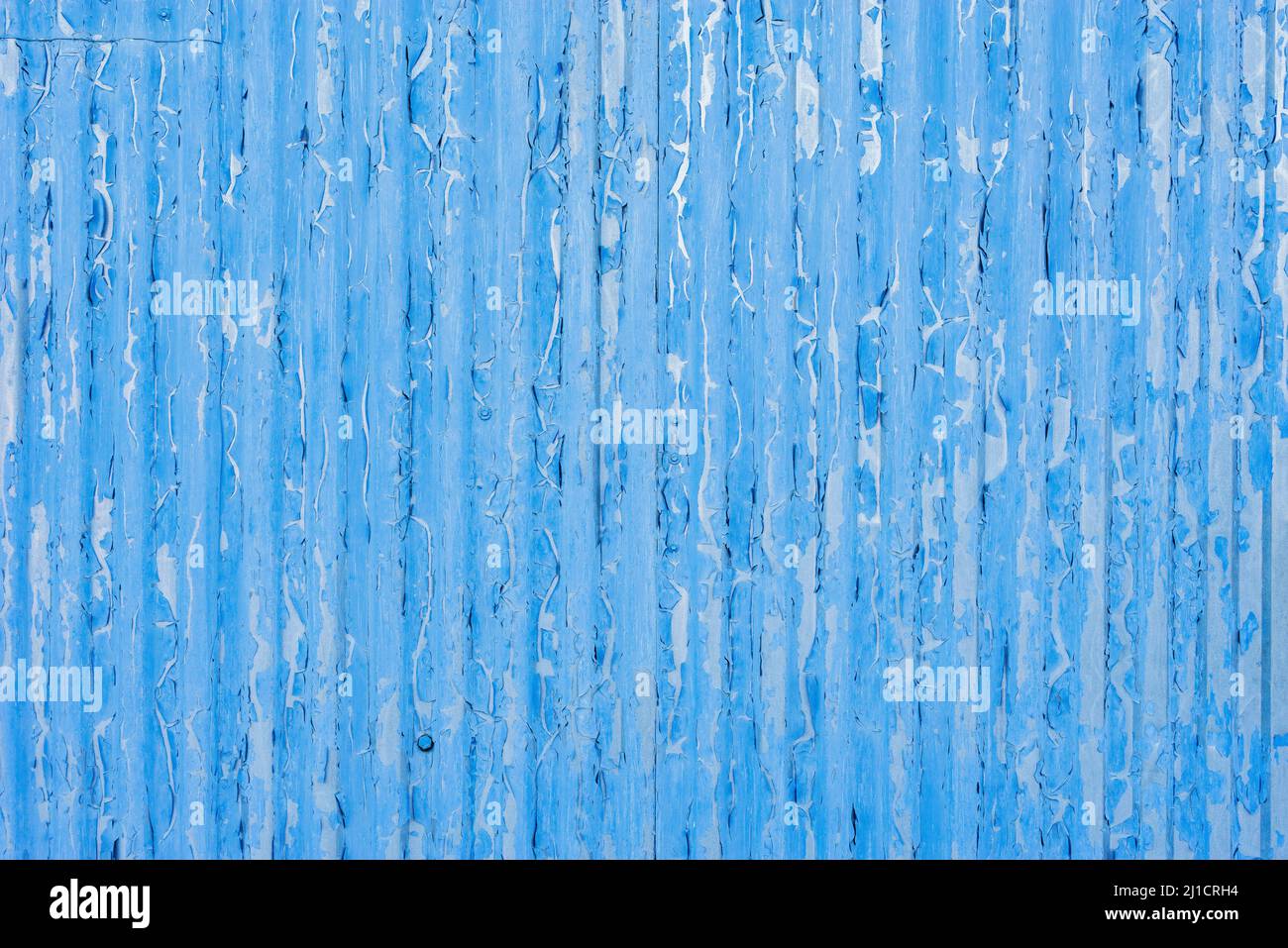 Blue corrugated metal fence background Stock Photo - Alamy