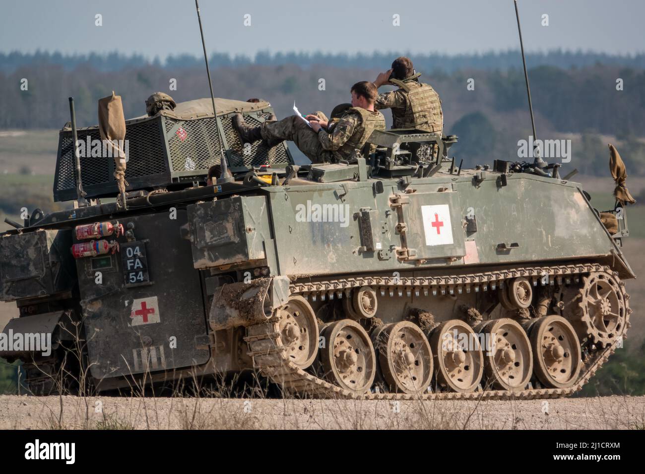British Army FV432 Bulldog Ambulance armoured personnel carrier with ...