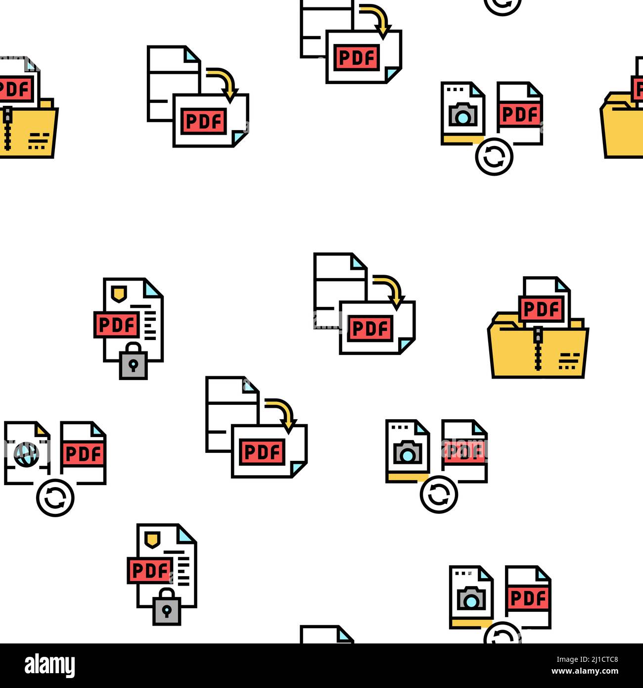 Pdf Electronic File Vector Seamless Pattern Stock Vector Image & Art ...