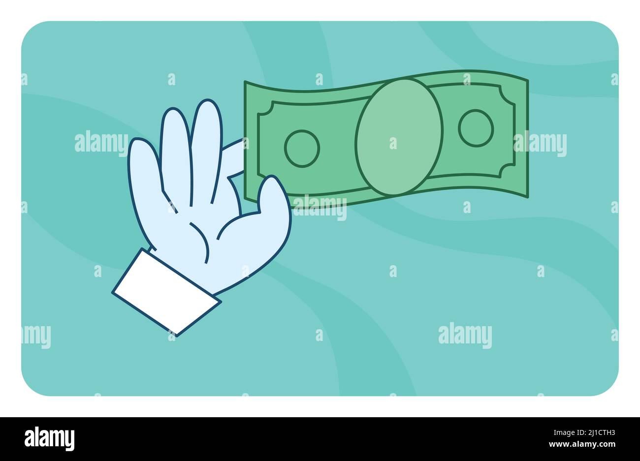 Cartoon character hand holding dollar cash. Paper currency in a palm ...