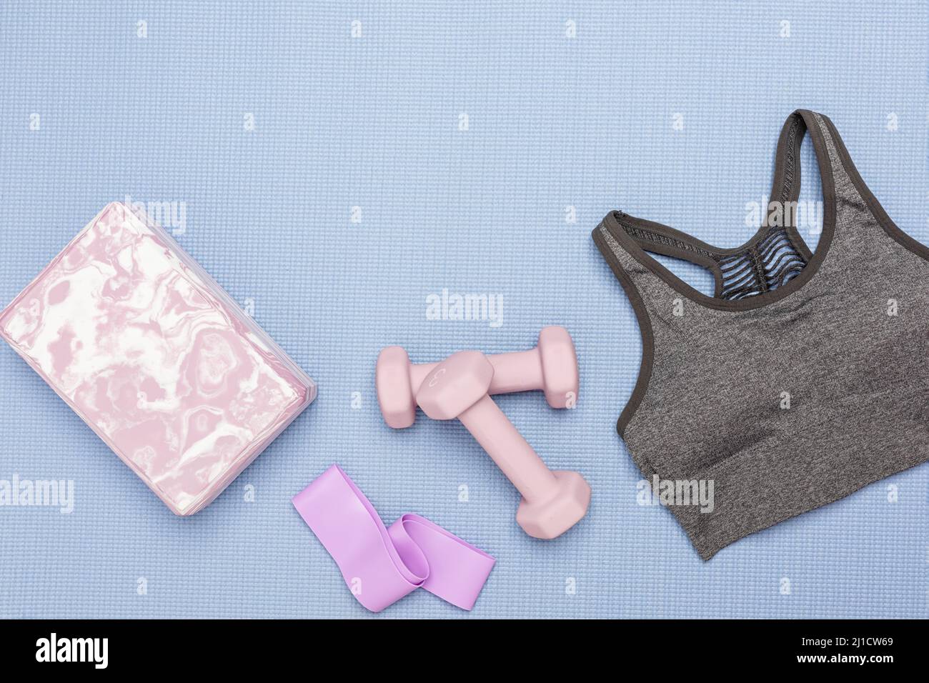 Fitness flat lay concept Stock Photo - Alamy