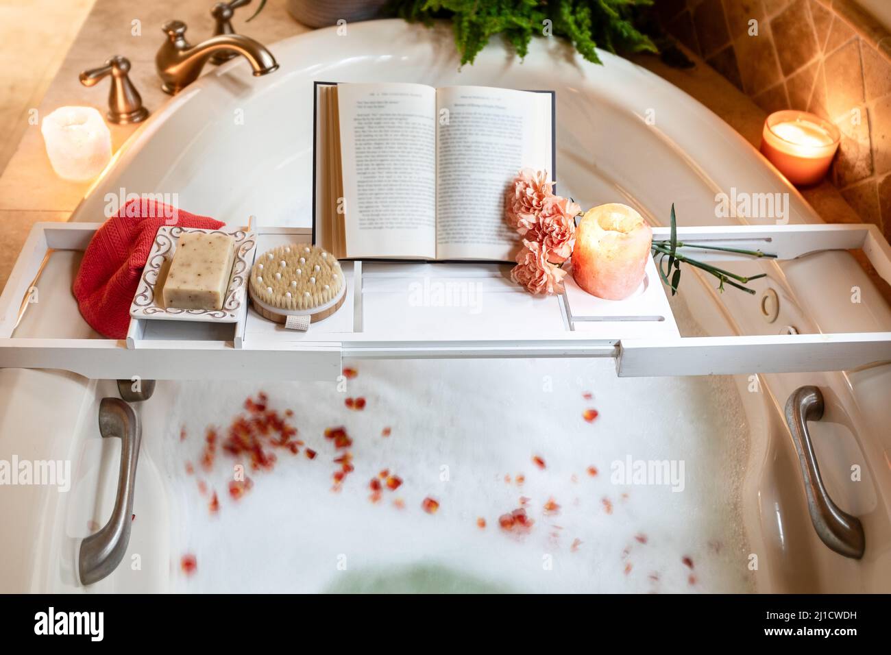 Self care spa bath Stock Photo - Alamy