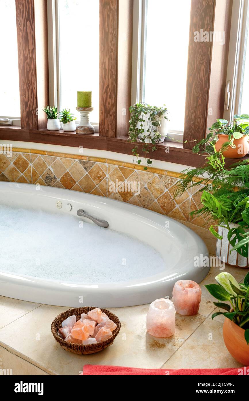 Self care spa bath Stock Photo - Alamy