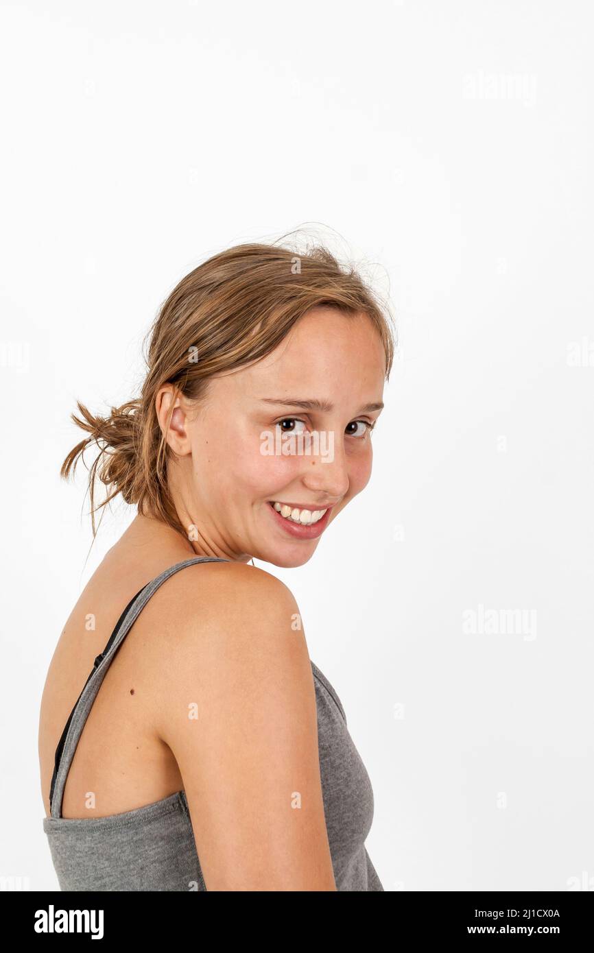 portrait of cute attractive young girl Stock Photo - Alamy