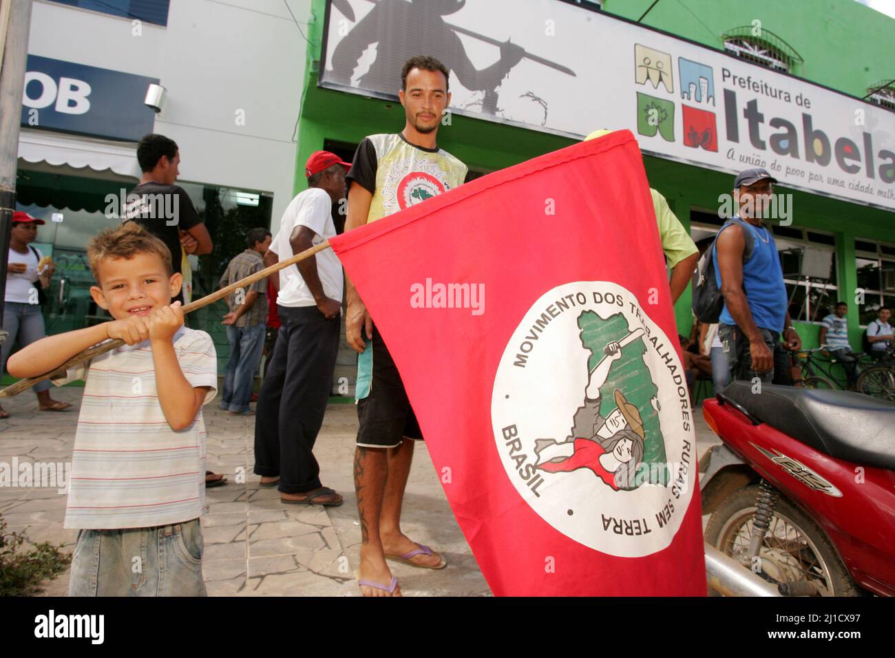 itabela, bahia, brazil - january 10, 2010: Members of the Landless ...