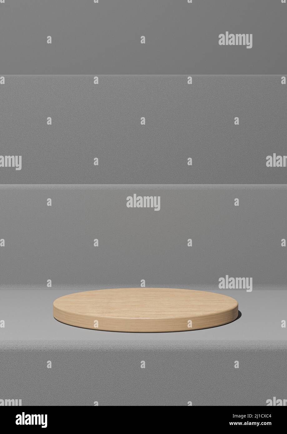 Dark graphite gray, black and white 3D rendering simple product display, minimal background with ...