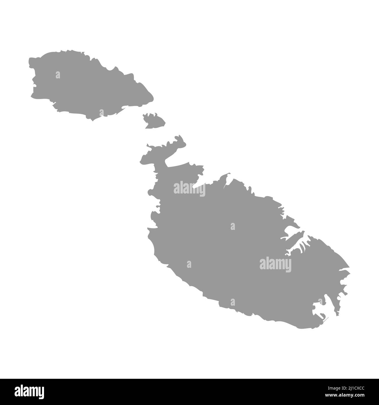 Malta vector country map silhouette Stock Vector Image & Art - Alamy
