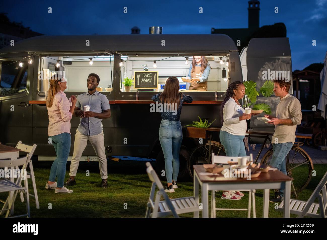 Food business conversation party hi-res stock photography and images ...