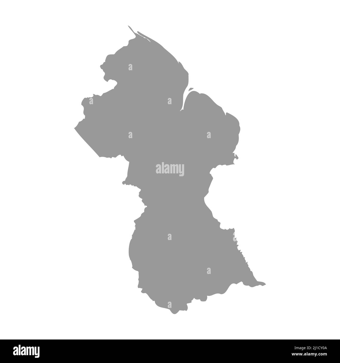 Guyana vector country map silhouette Stock Vector Image & Art - Alamy