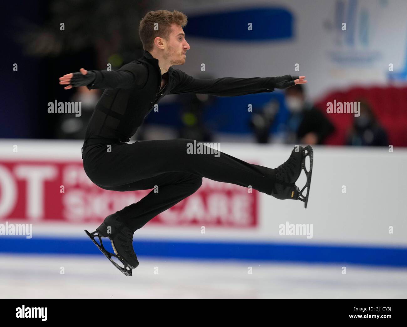 March 24, 2022: Matteo Rizzo from Italy during Mens Short Programme ...