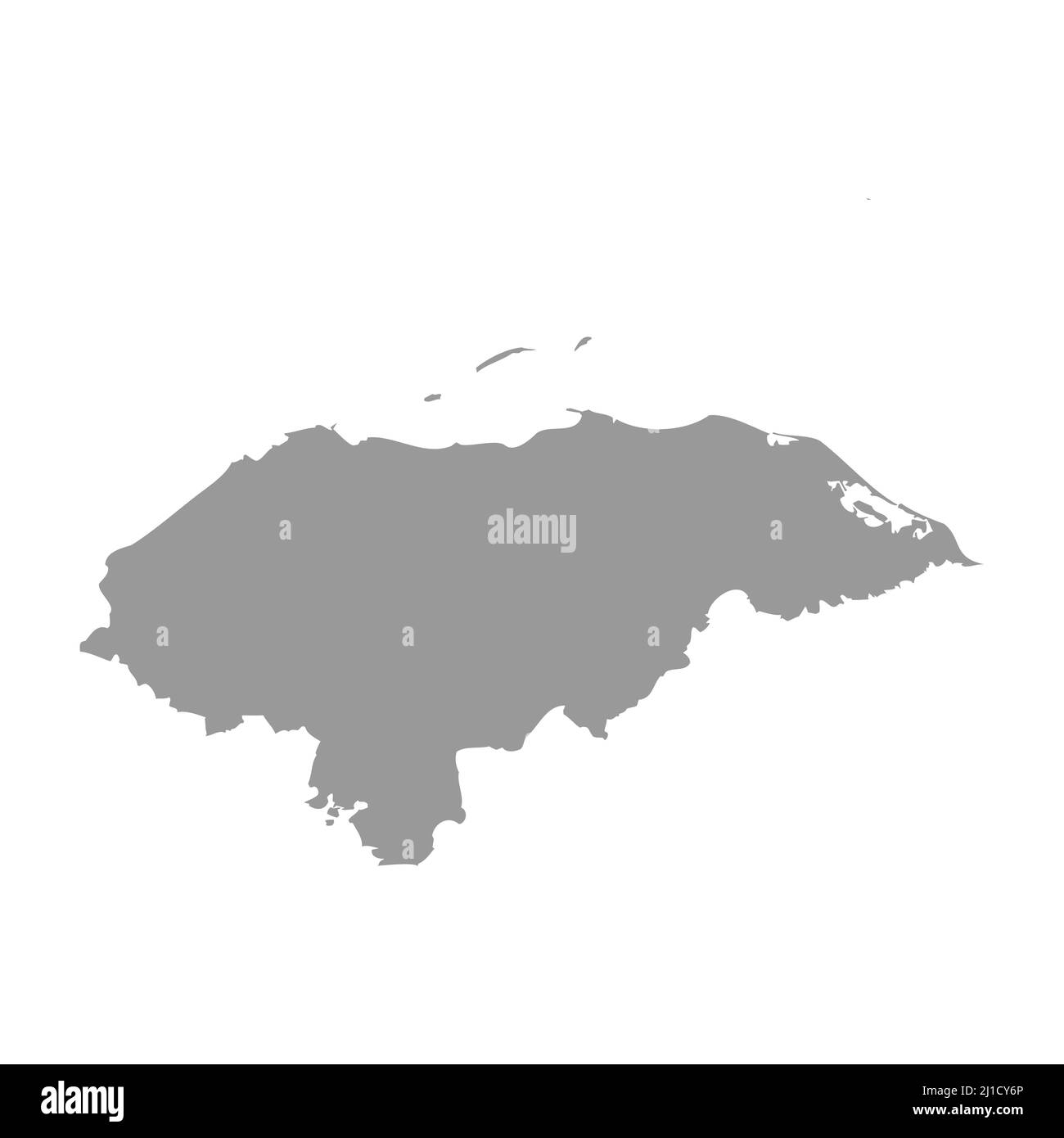 Honduras vector country map silhouette Stock Vector Image & Art - Alamy