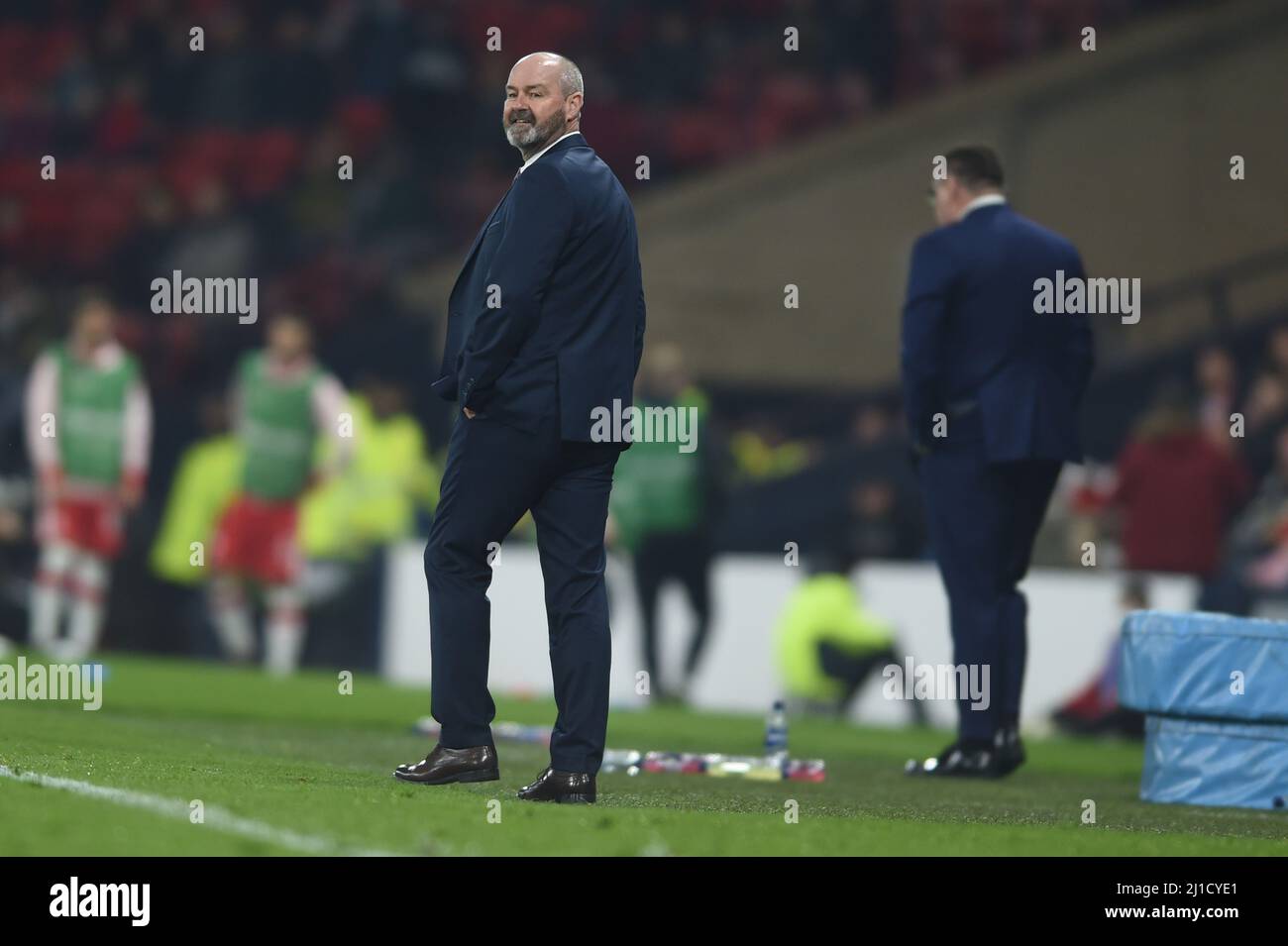 Glasgow, Scotland, 24th March 2022. Scotland Manager Steve Clarke ...