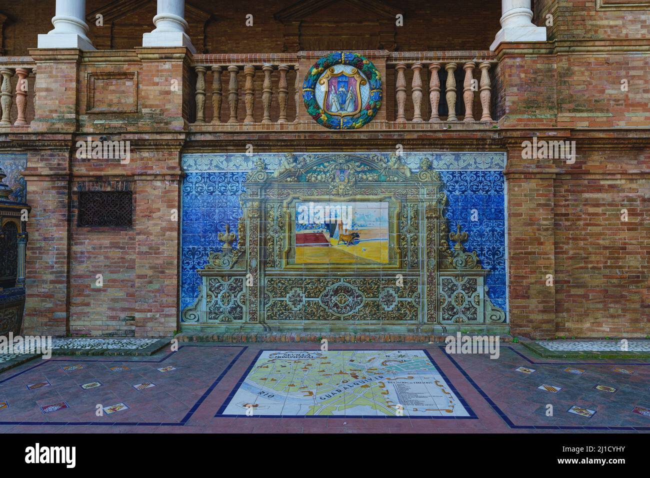 Decorative tiles plaza de seville hi-res stock photography and images ...