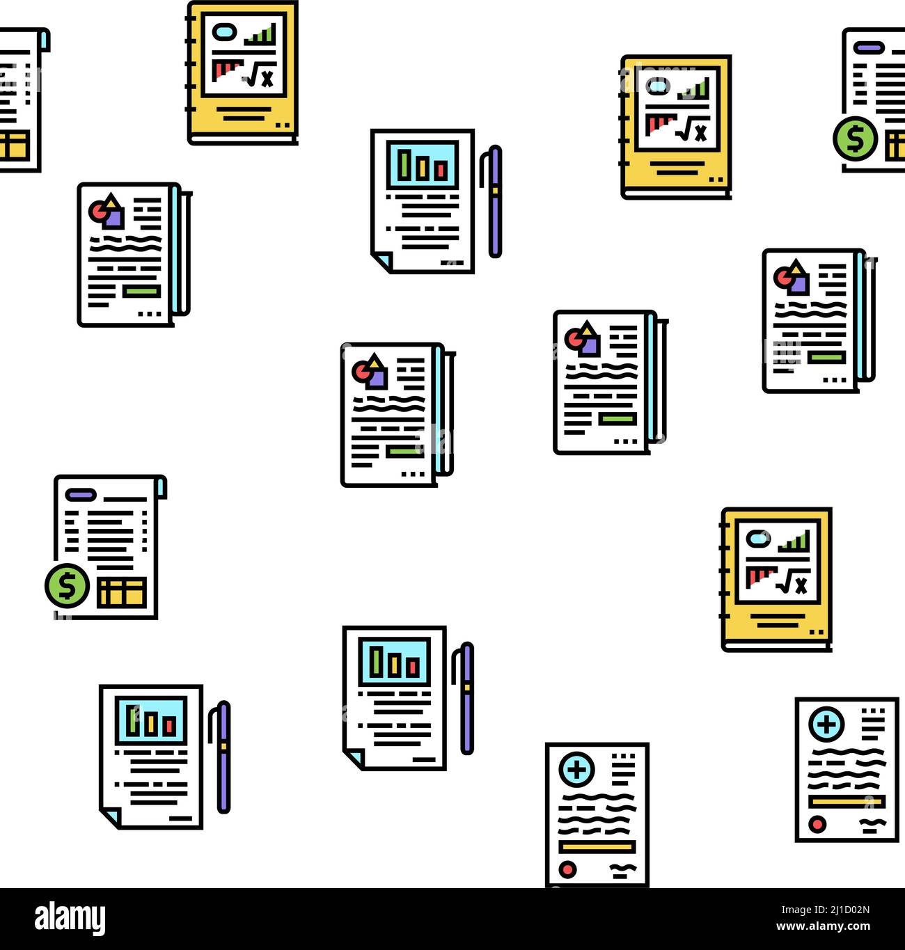 Reports Documentation Vector Seamless Pattern Stock Vector Image And Art