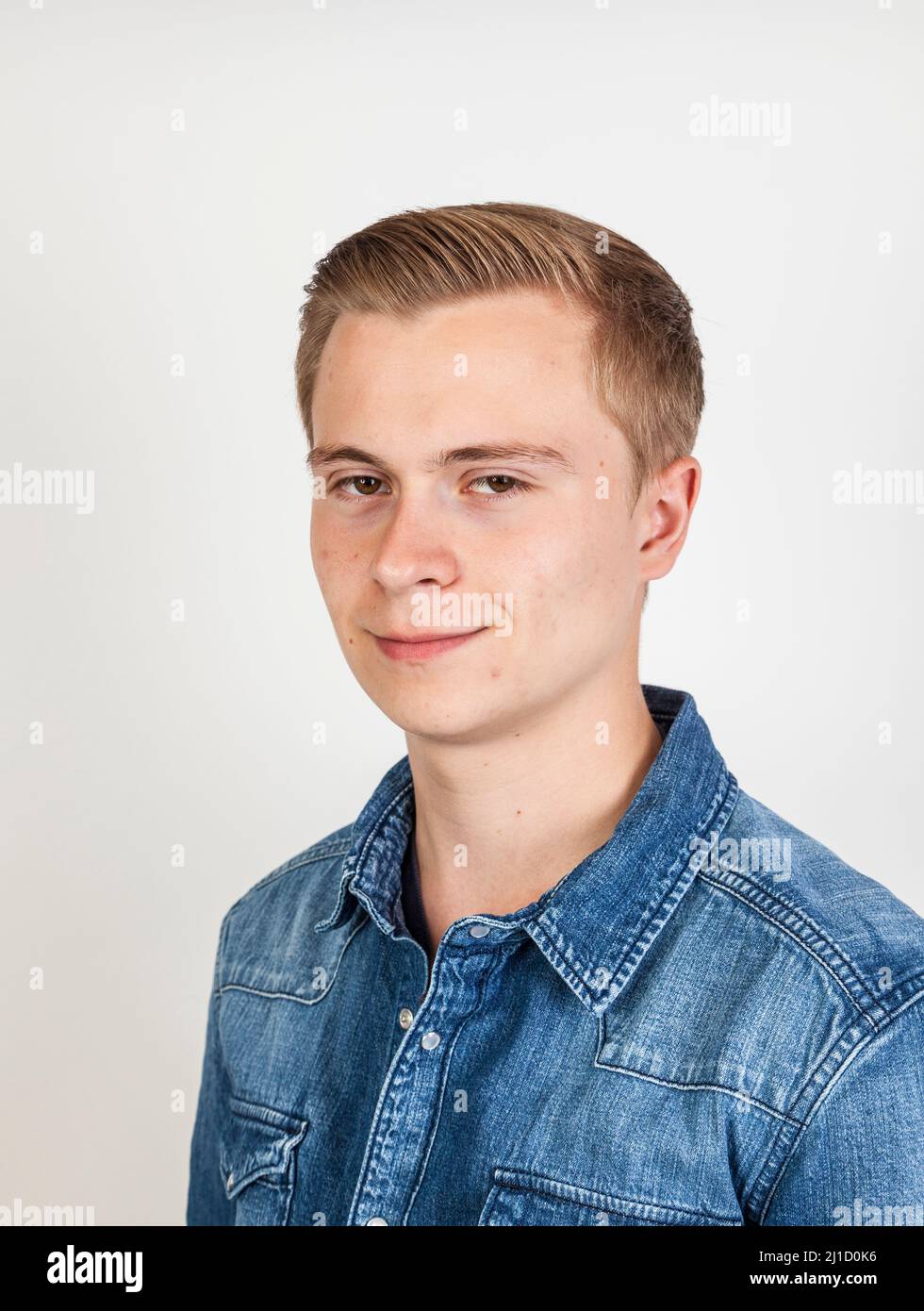 portrait of cute smiling boy posing in studio Stock Photo - Alamy