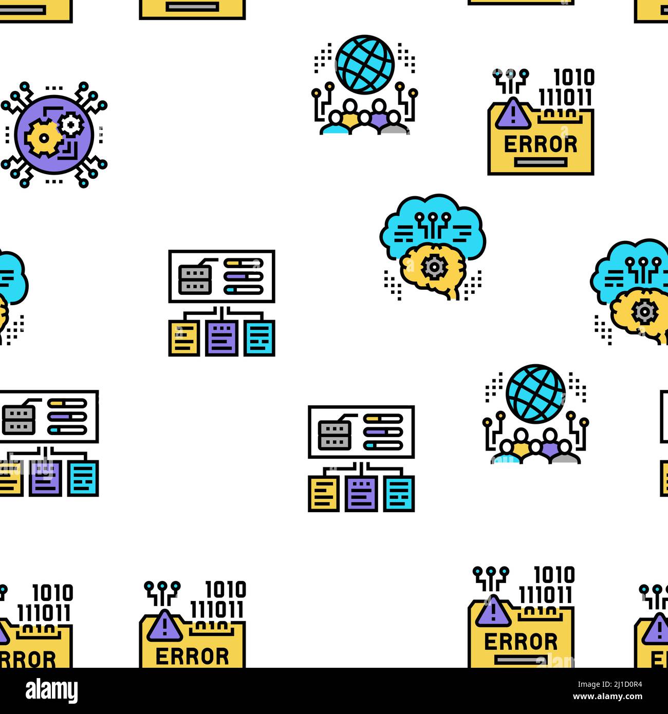 System Work Process Vector Seamless Pattern Stock Vector Image & Art ...
