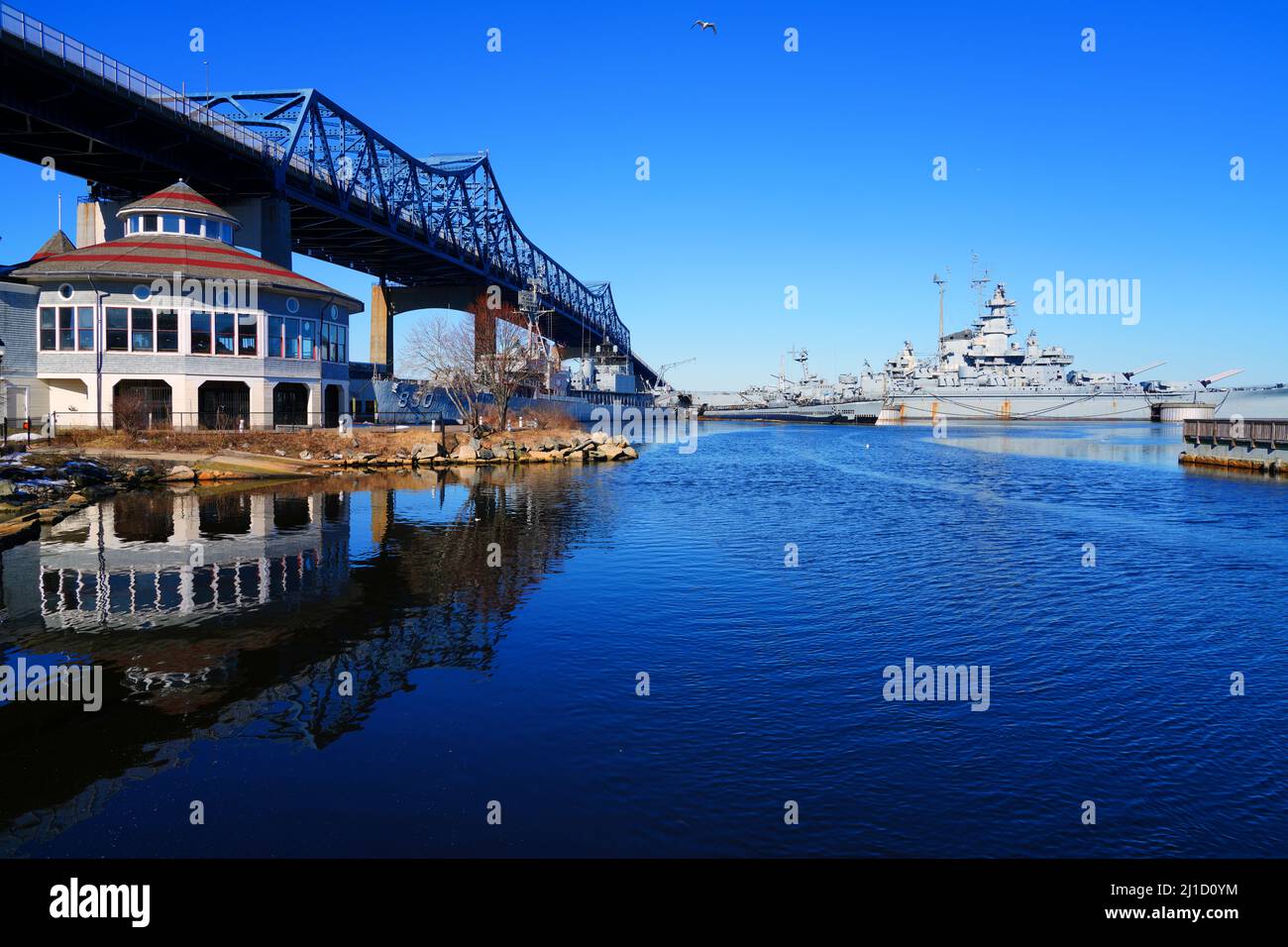 FALL RIVER, MA –5 MAR 2022- View of the Maritime Museum at Battleship ...