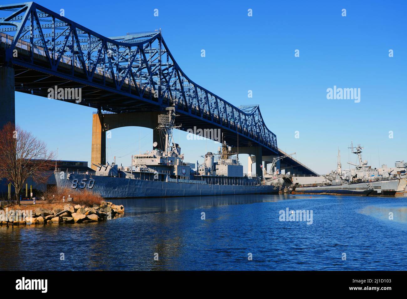 FALL RIVER, MA –5 MAR 2022- View of the Maritime Museum at Battleship ...